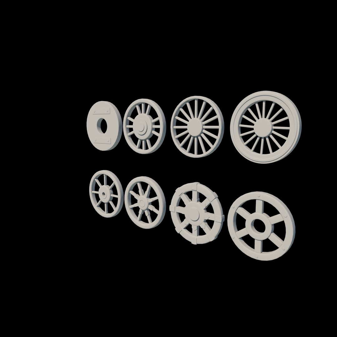 Wooden Wheels 3D Model - TurboSquid 2400860