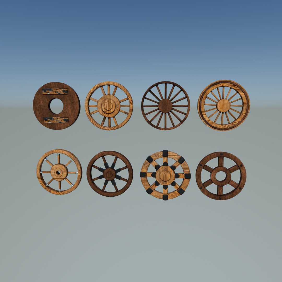 Wooden Wheels 3D Model - TurboSquid 2400860