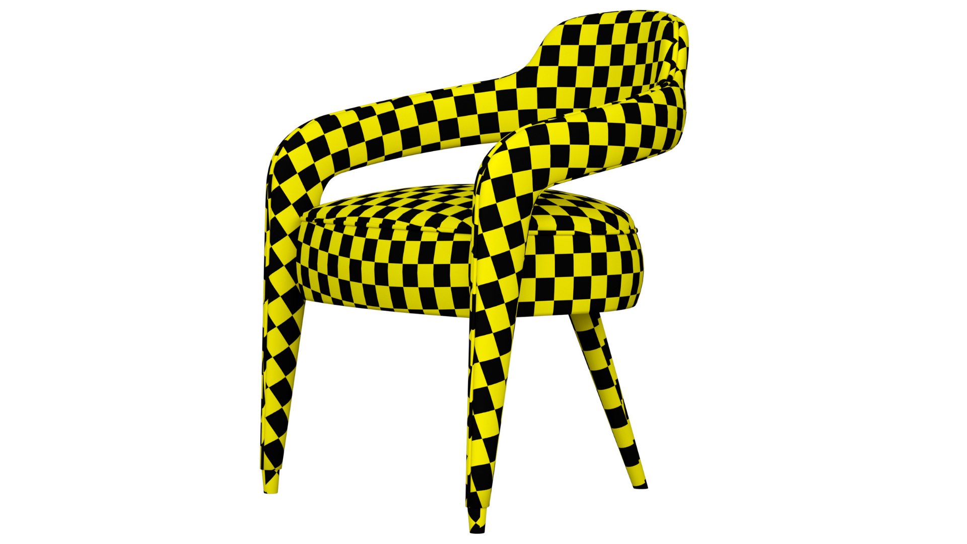 3D Invicta Dining Chair With One Back Foot In Solid Wood - TurboSquid ...