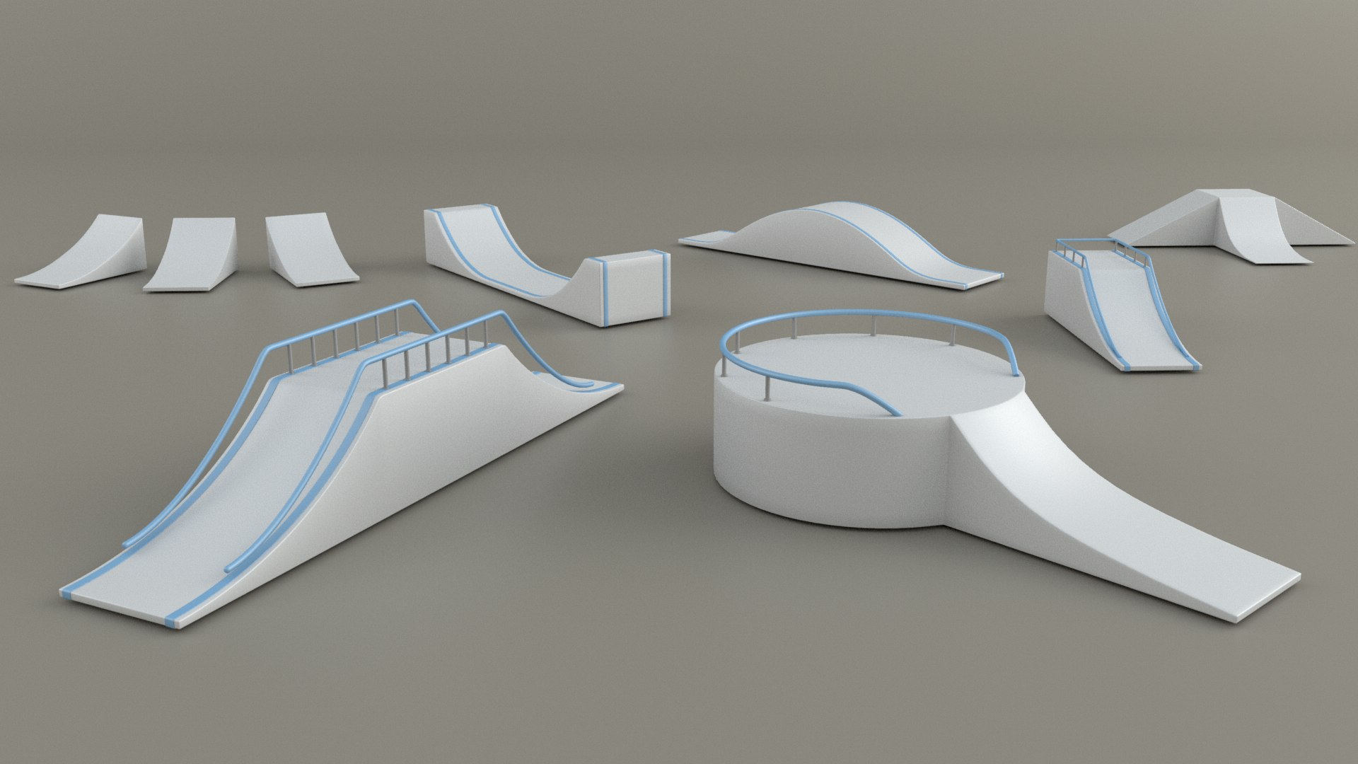Cartoon Skatepark 3D Model - TurboSquid 2053009