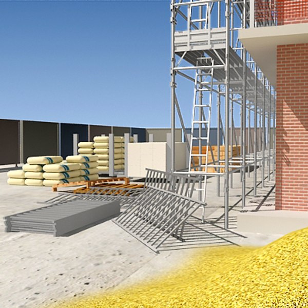 3d construction area model