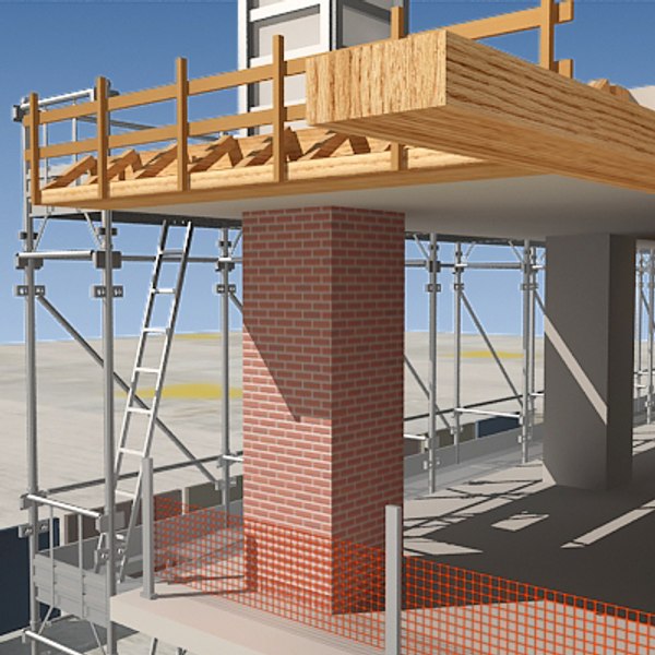 3d construction area model
