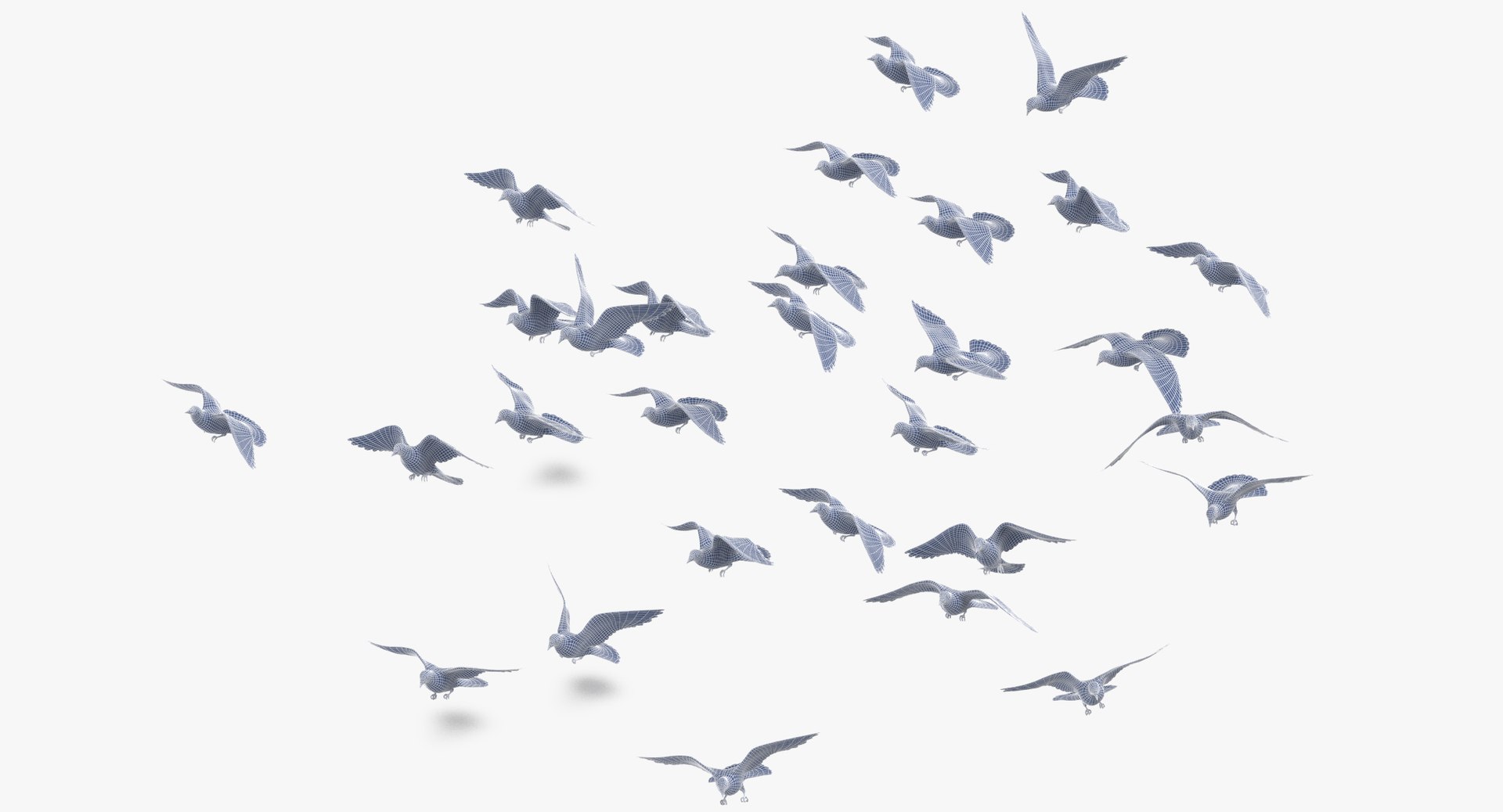 3D Model Flock Flying Medium 03 - TurboSquid 1320344