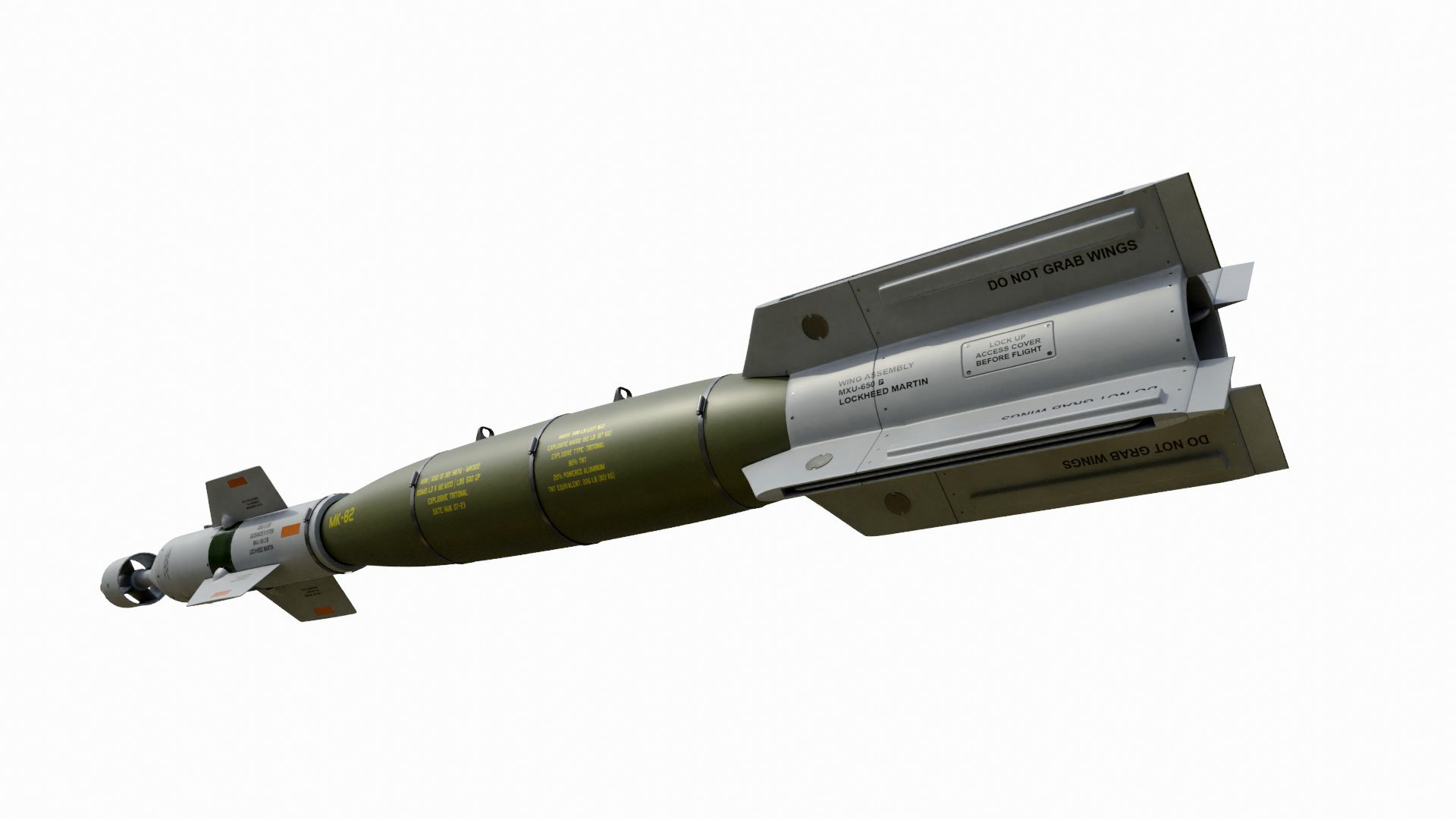 GBU-12 Paveway II Laser Guided Bomb 3D Model - TurboSquid 2173184