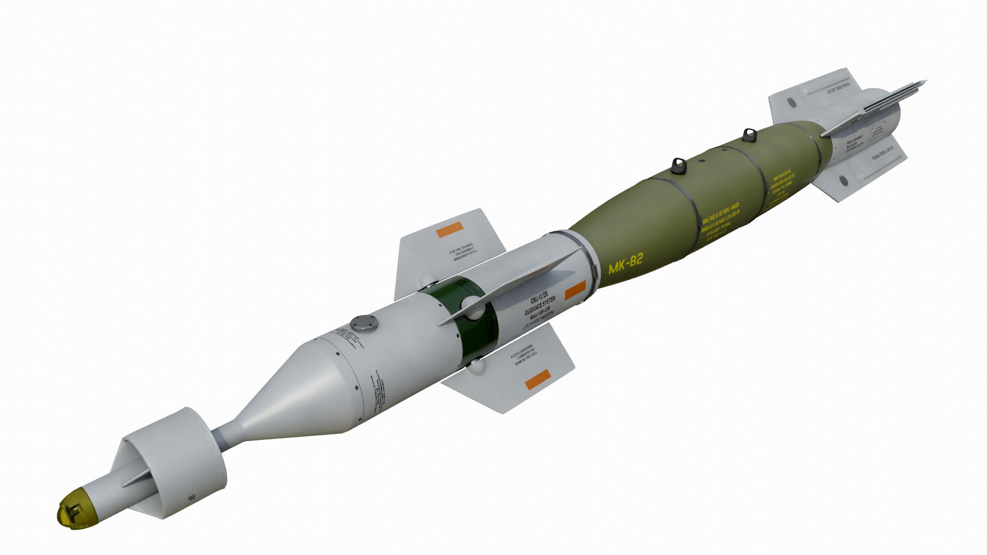 GBU-12 Paveway II Laser Guided Bomb 3D Model - TurboSquid 2173184