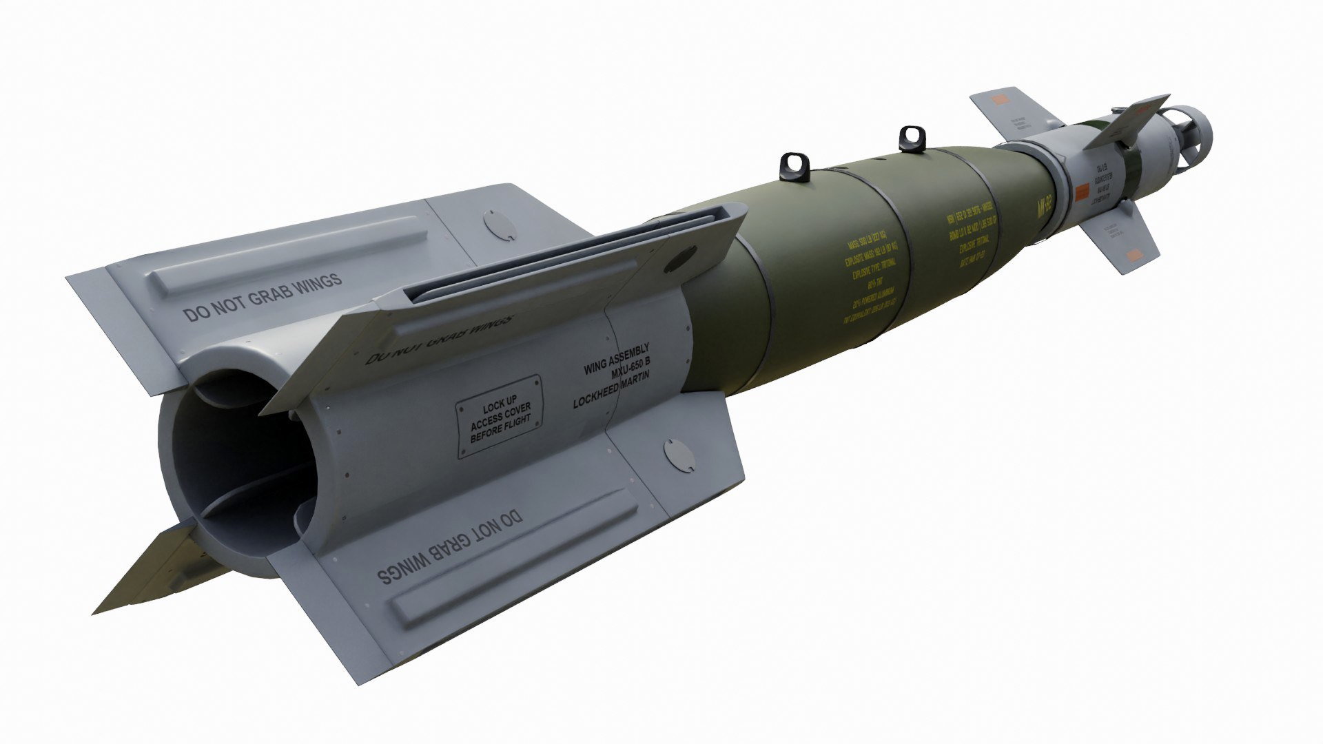 GBU-12 Paveway II Laser Guided Bomb 3D Model - TurboSquid 2173184