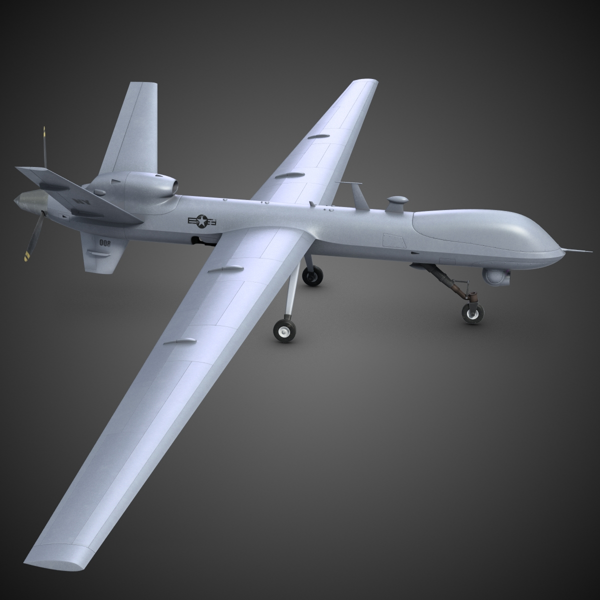 3d model of reaper unmanned vehicle 9
