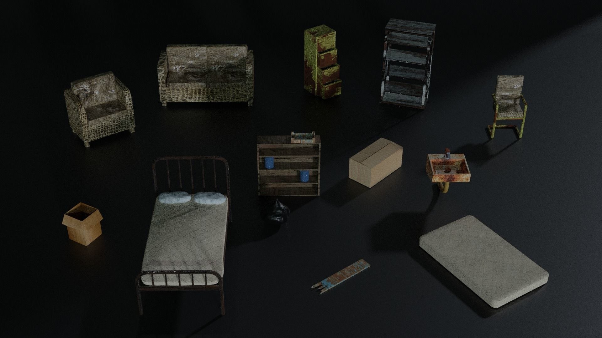3D Apocalyptic Furnitures - TurboSquid 2133515