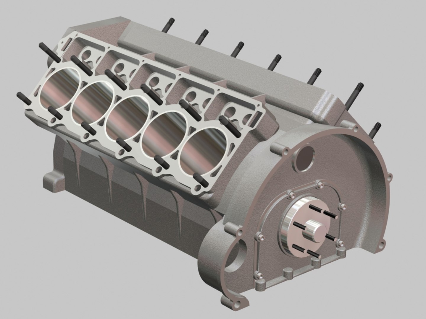 3d Model V10 Fuel Engine