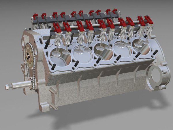 3d model v10 fuel engine