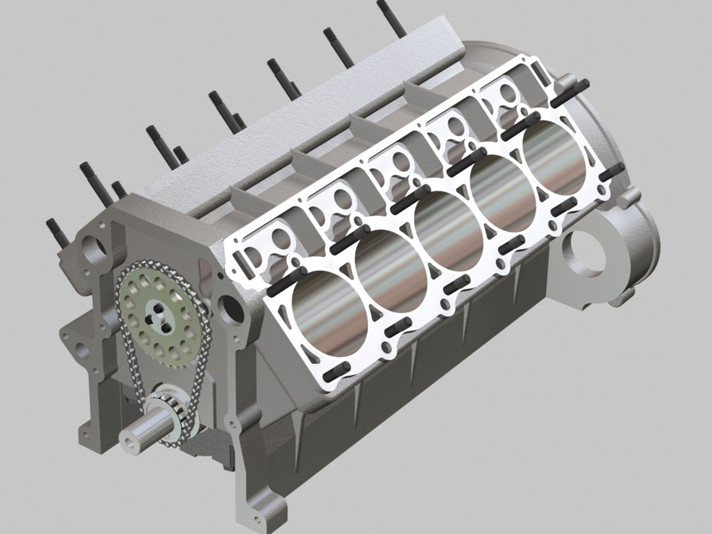 3d Model V10 Fuel Engine
