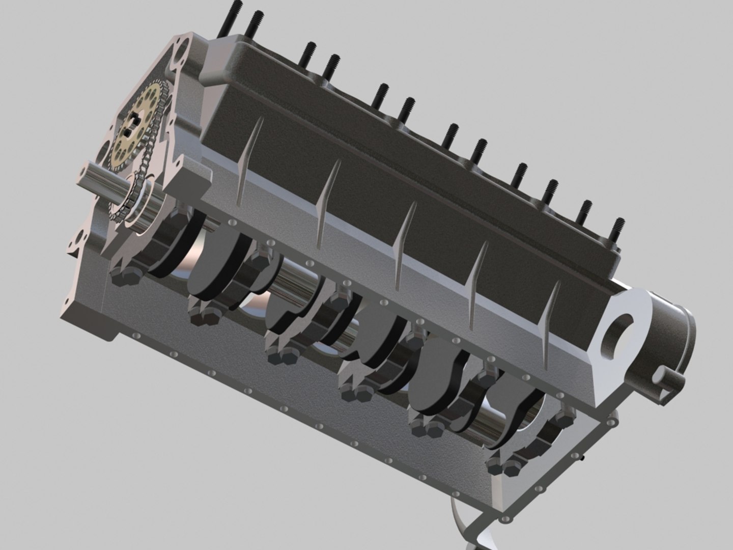 3d Model V10 Fuel Engine