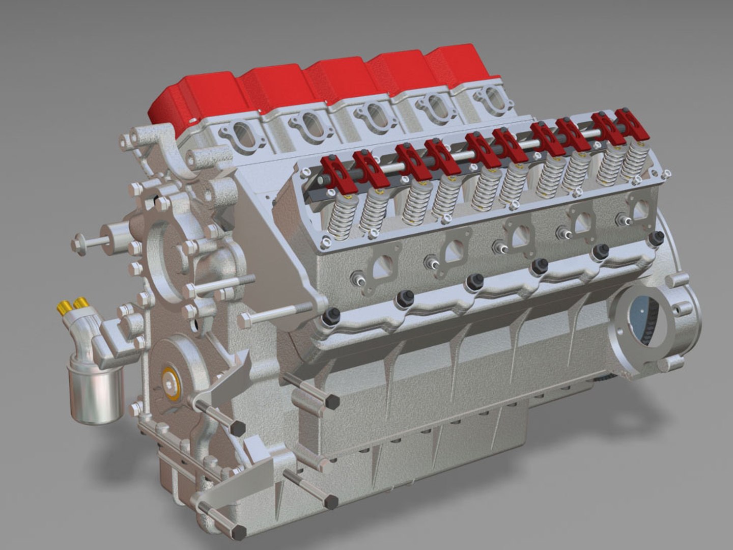 3d Model V10 Fuel Engine