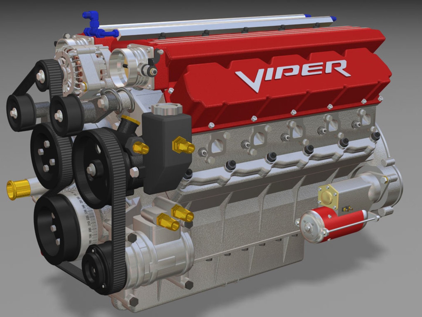 3d Model V10 Fuel Engine