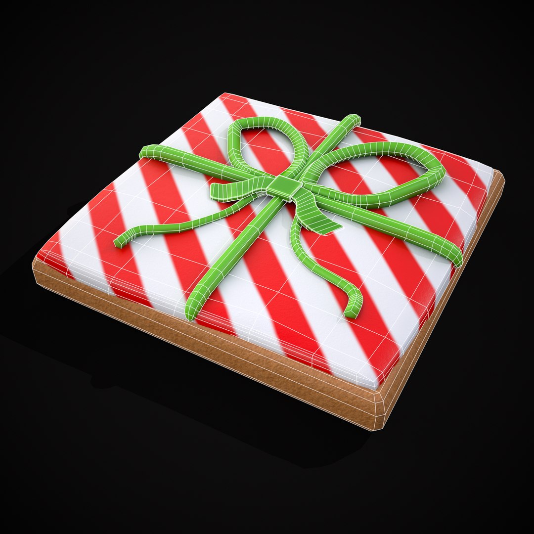 3D Square Present Christmas Cookie - TurboSquid 1985062