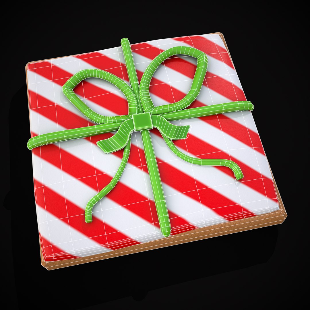 3D Square Present Christmas Cookie - TurboSquid 1985062