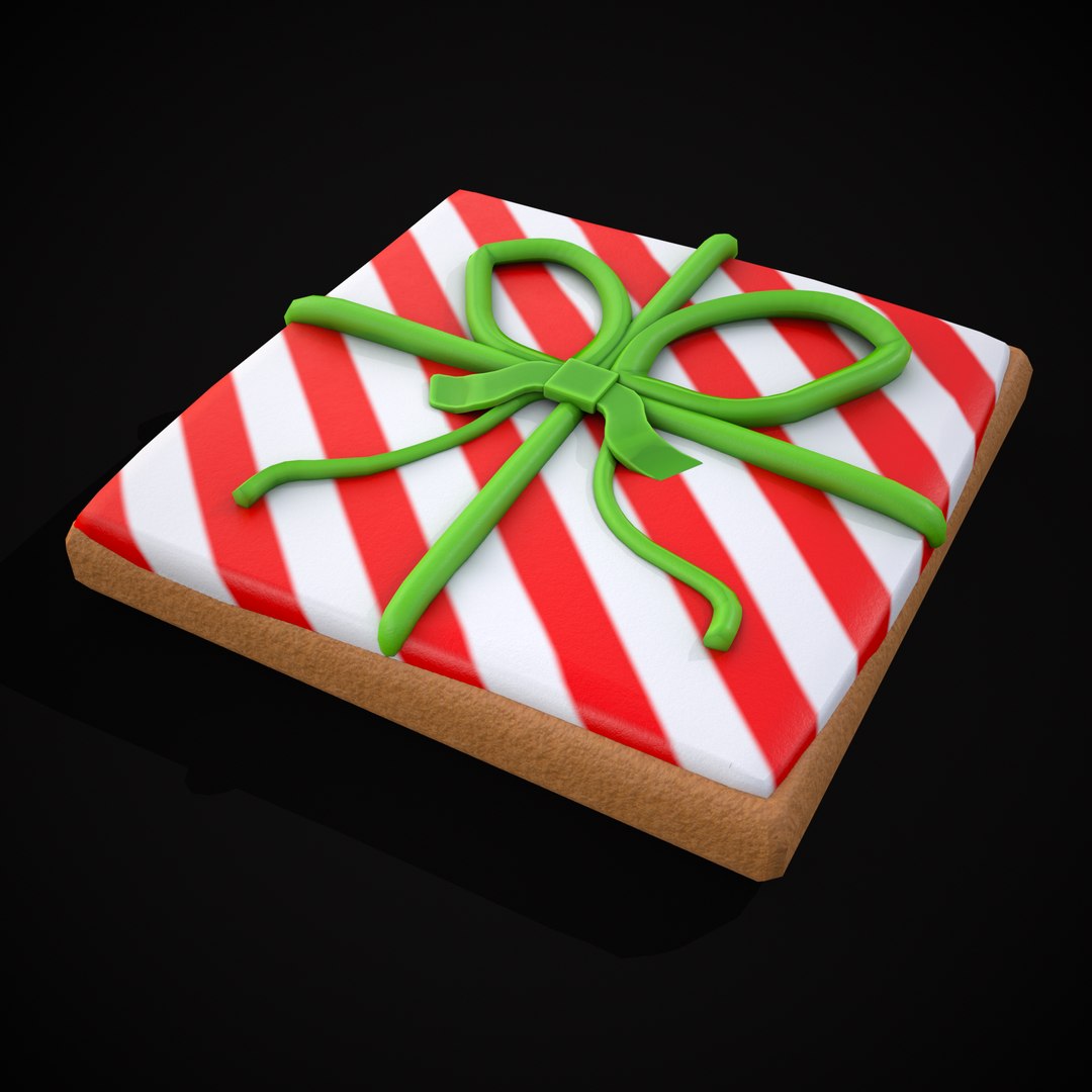 3D Square Present Christmas Cookie - TurboSquid 1985062