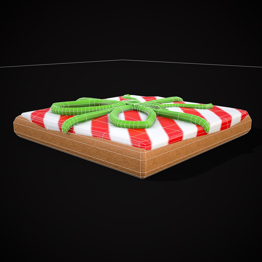 3D Square Present Christmas Cookie - TurboSquid 1985062