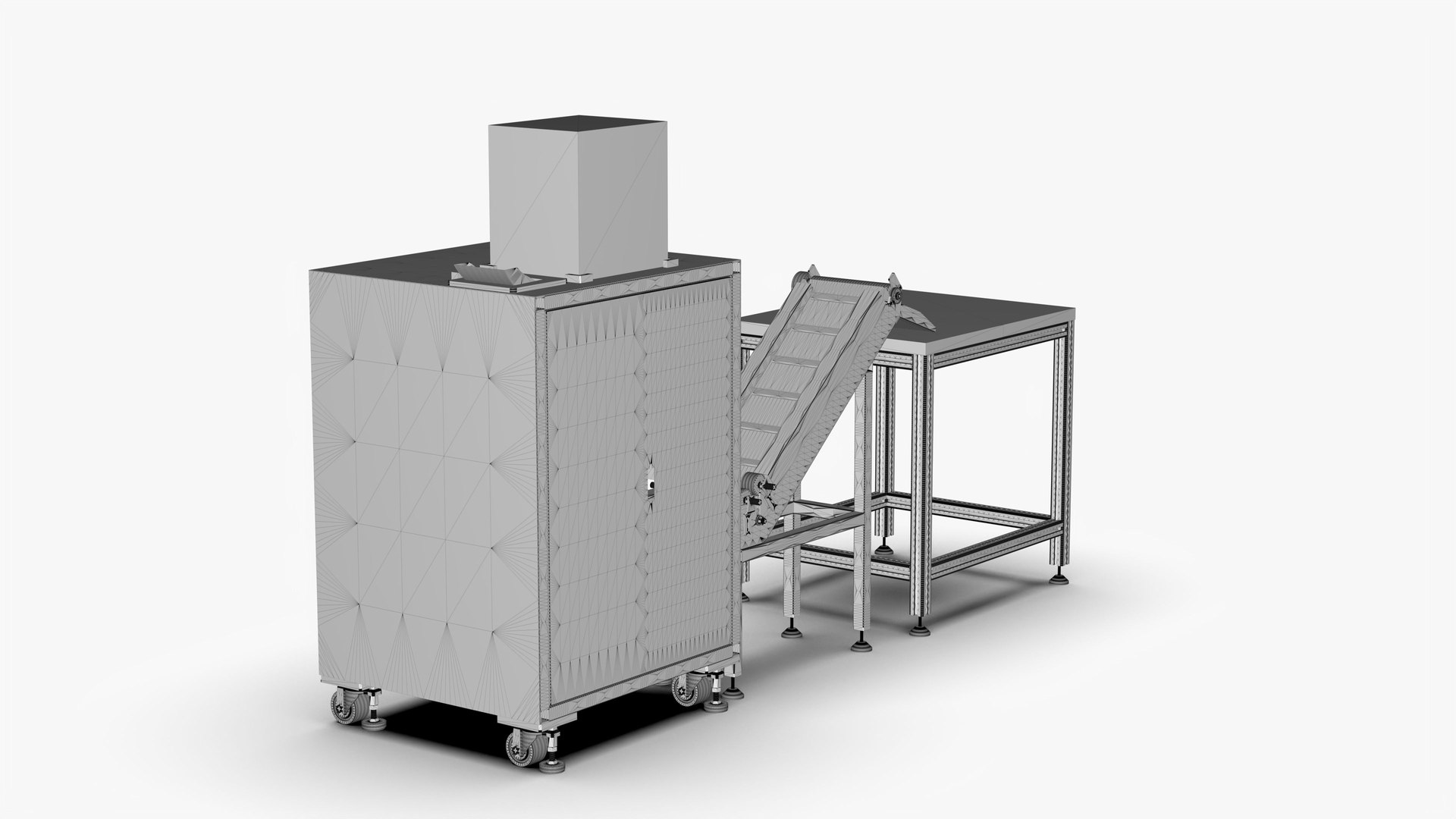 3D Automatic Printing Coding Bagging And Heat Sealing Machine Model ...