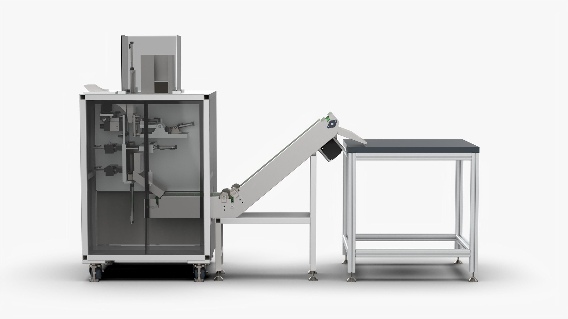 3D Automatic Printing Coding Bagging And Heat Sealing Machine Model ...