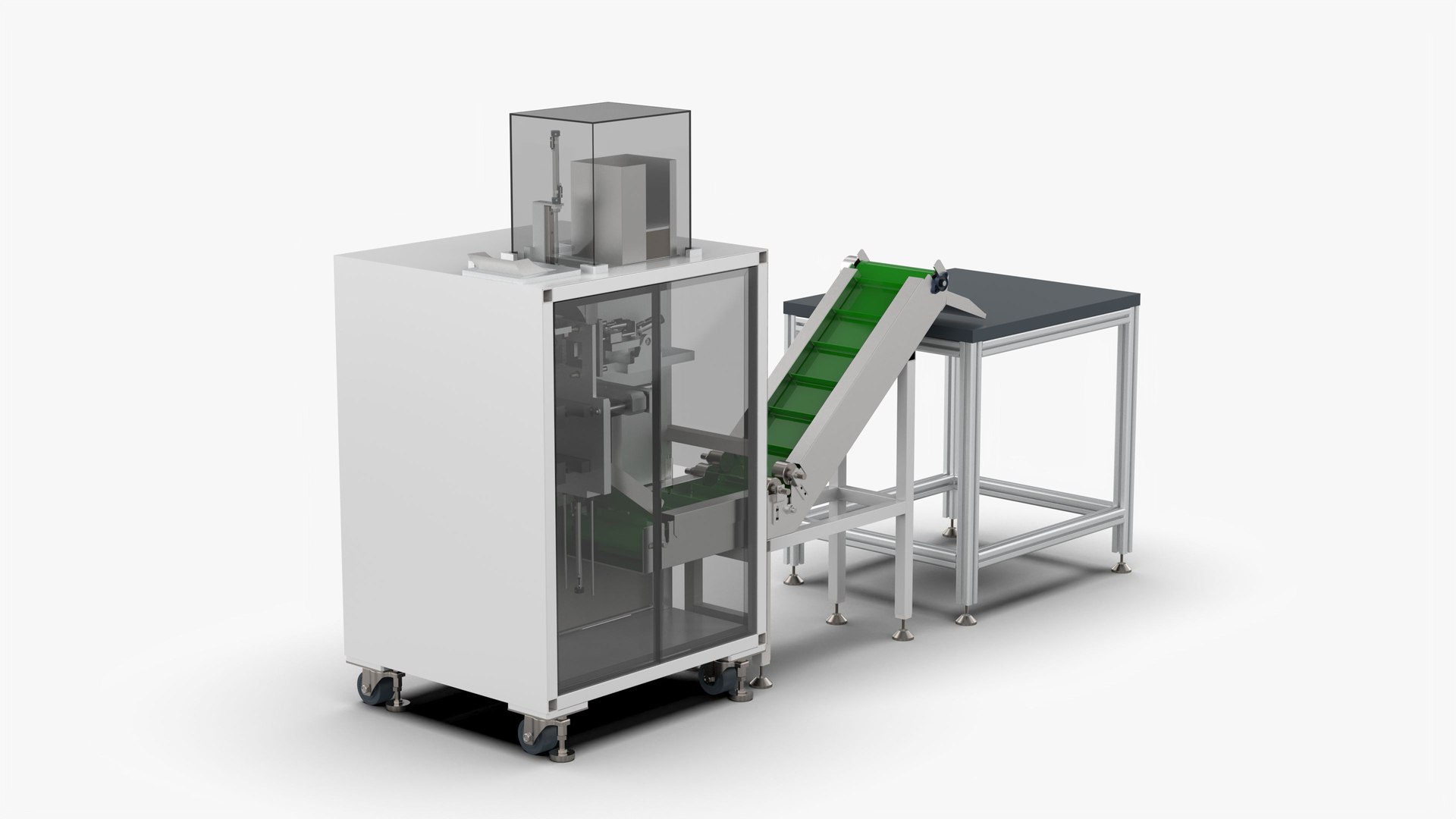 3D Automatic Printing Coding Bagging And Heat Sealing Machine Model ...