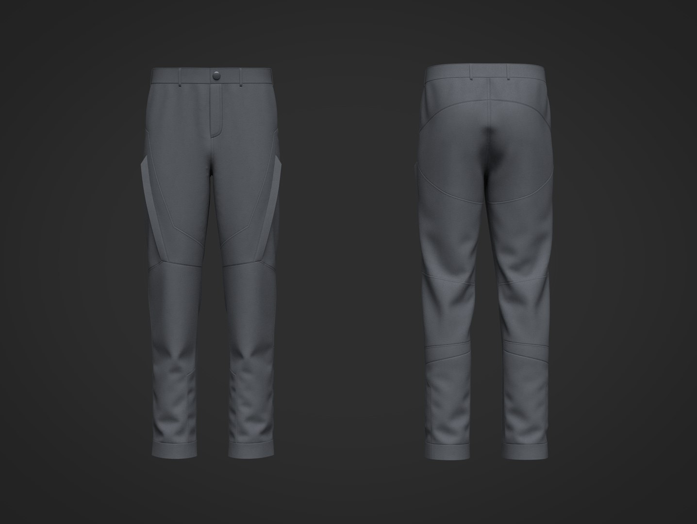 Male Motorcycle Pant 3D Model - TurboSquid 2339753