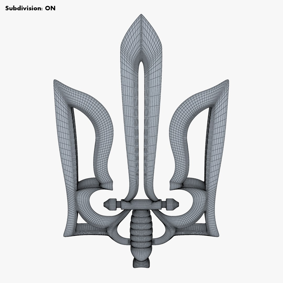 3D Stylized Ukrainian Tryzub M 1 Model - TurboSquid 1885418