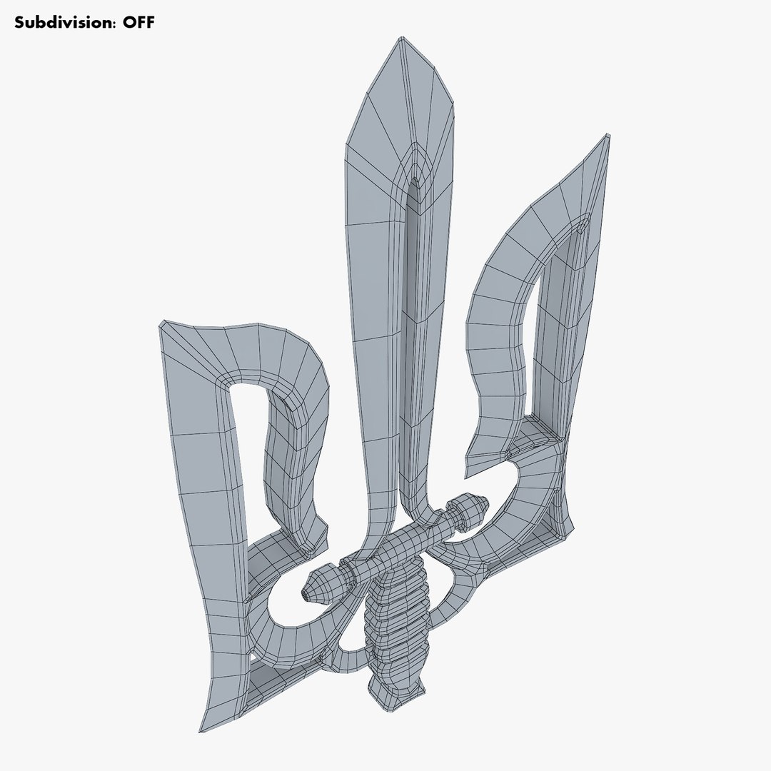 3D Stylized Ukrainian Tryzub M 1 Model - TurboSquid 1885418