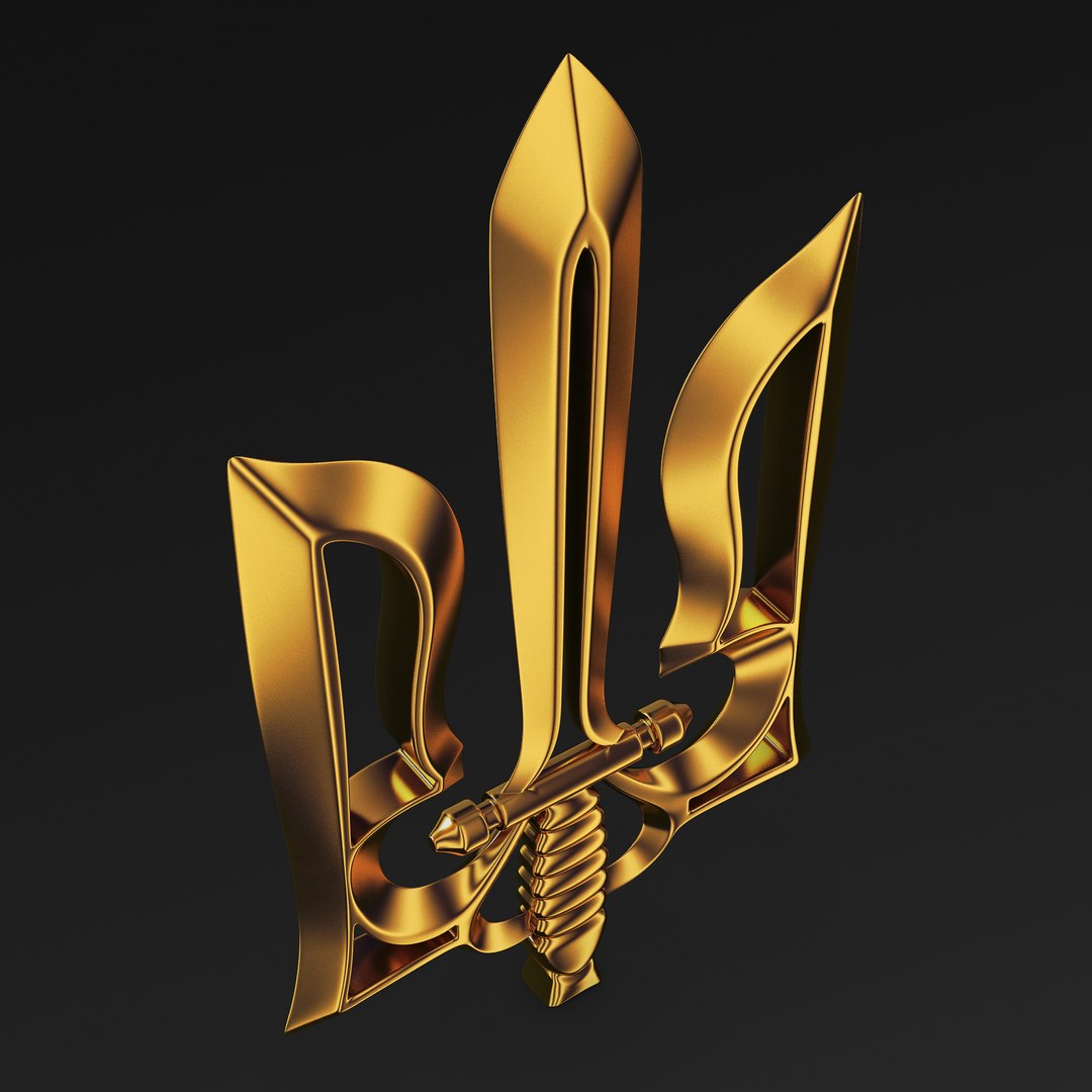 3D Stylized Ukrainian Tryzub M 1 Model - TurboSquid 1885418