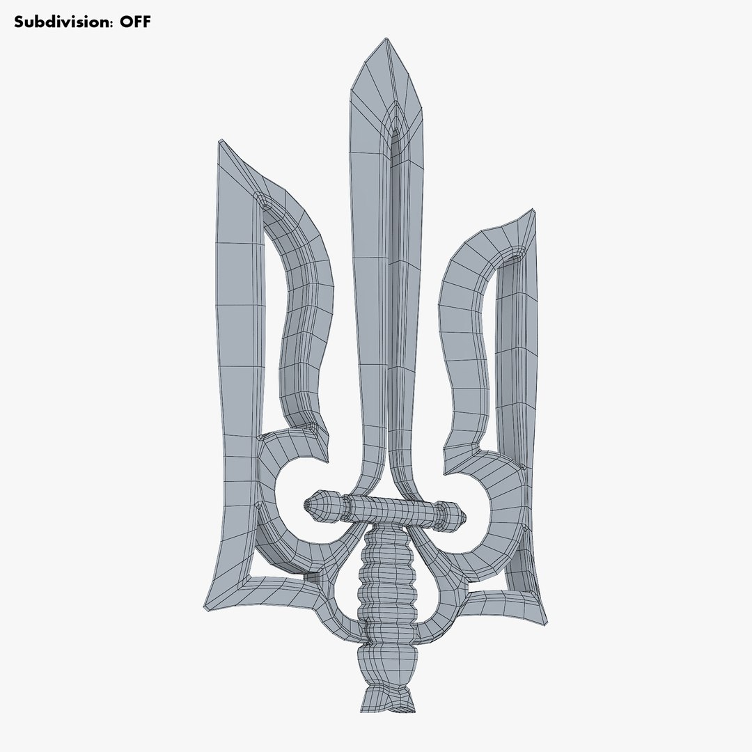 3D Stylized Ukrainian Tryzub M 1 Model - TurboSquid 1885418