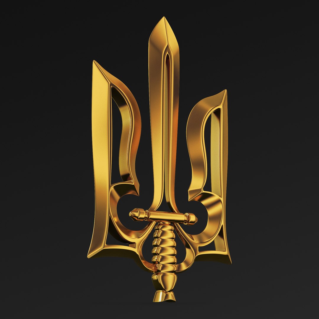 3D Stylized Ukrainian Tryzub M 1 Model - TurboSquid 1885418