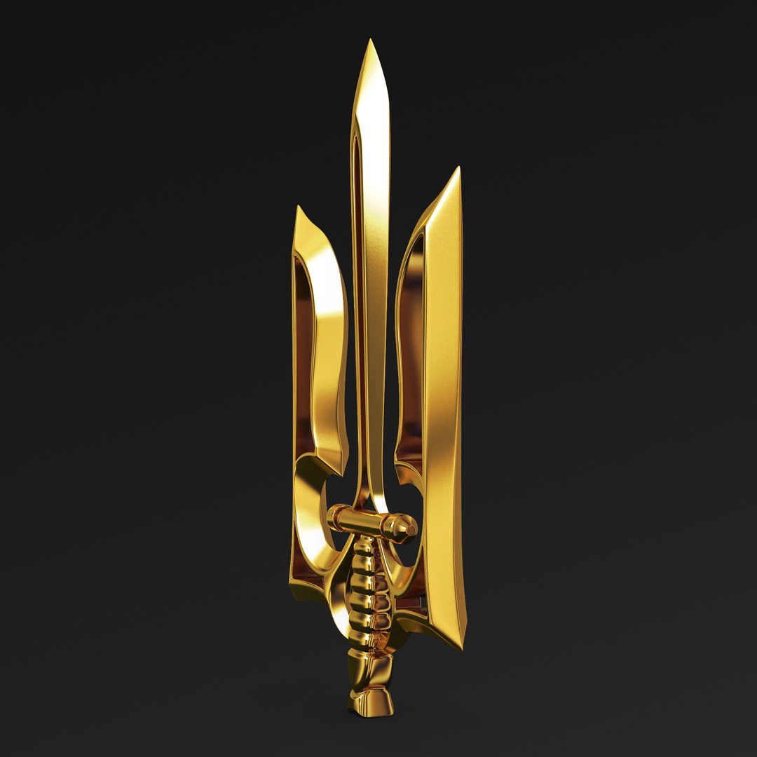 3D Stylized Ukrainian Tryzub M 1 Model - TurboSquid 1885418