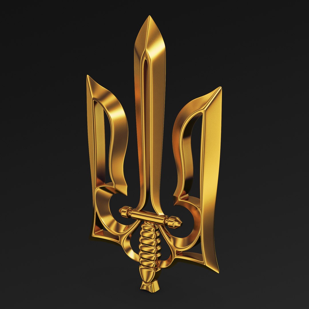 3D Stylized Ukrainian Tryzub M 1 Model - TurboSquid 1885418