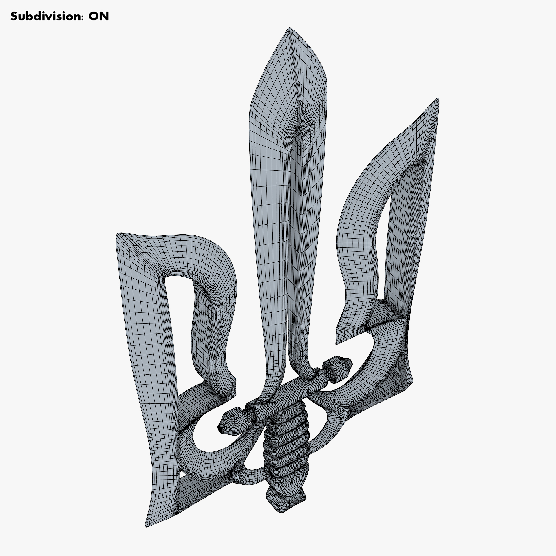 modelo 3d Tryzub ucraniano estilizado M 1 - TurboSquid 1885418