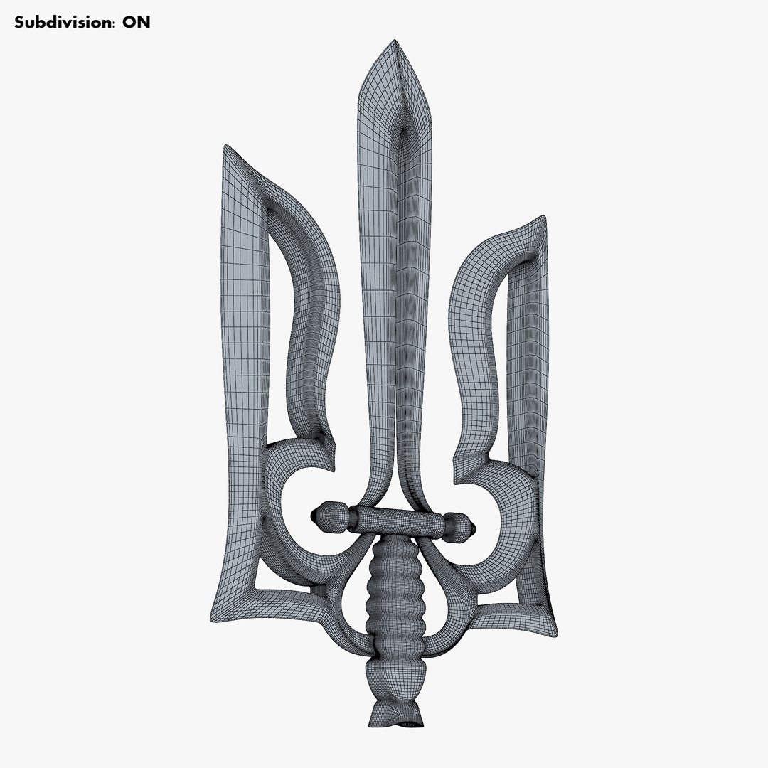 3D Stylized Ukrainian Tryzub M 1 Model - TurboSquid 1885418