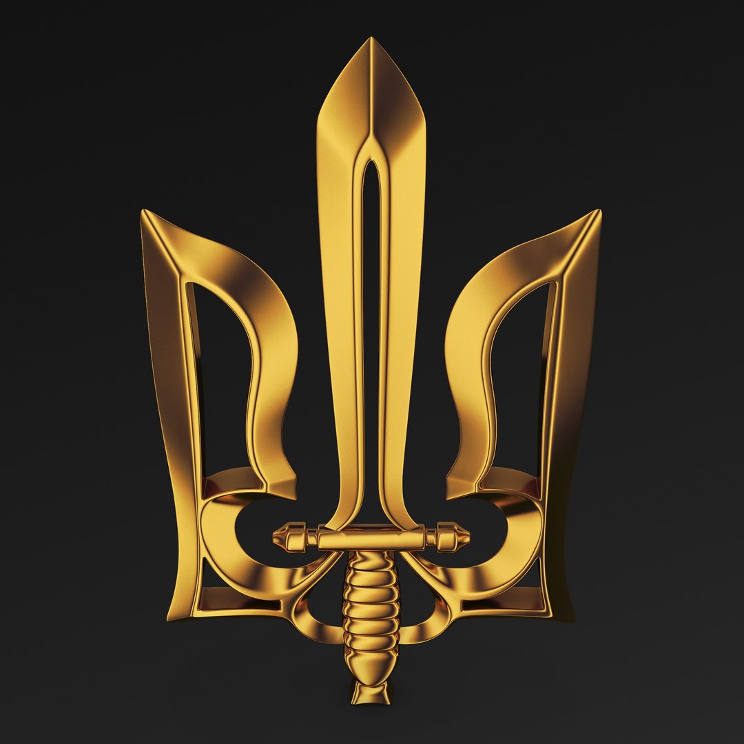 3D Stylized Ukrainian Tryzub M 1 Model - TurboSquid 1885418