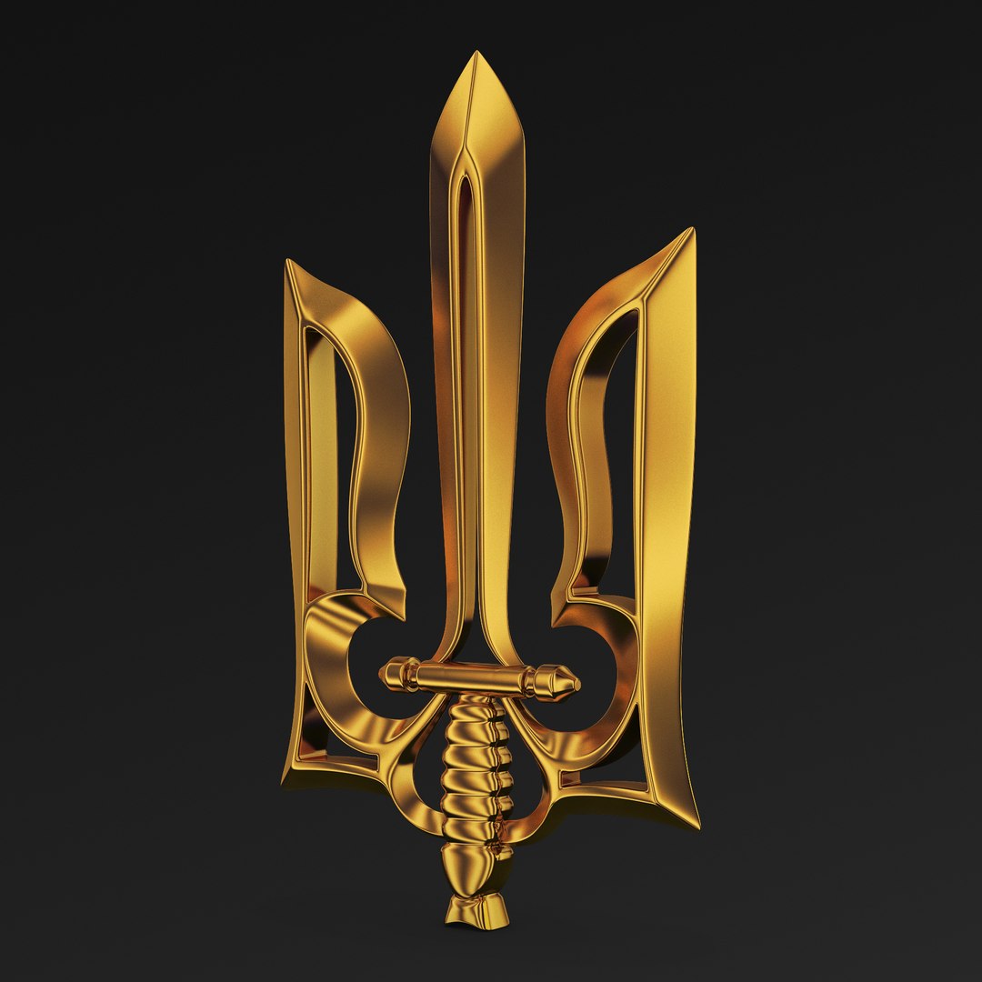 3D Stylized Ukrainian Tryzub M 1 Model - TurboSquid 1885418