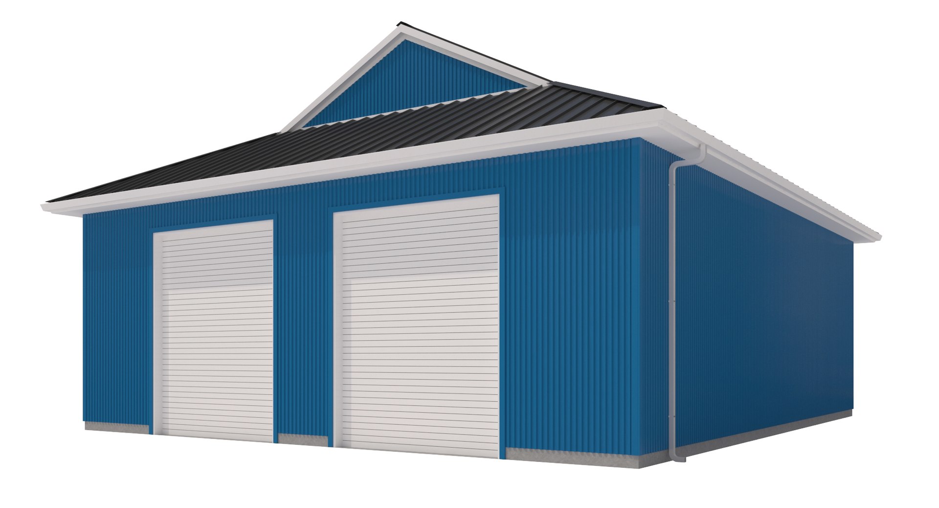 Garage Corrugated Metal Model - TurboSquid 1232799