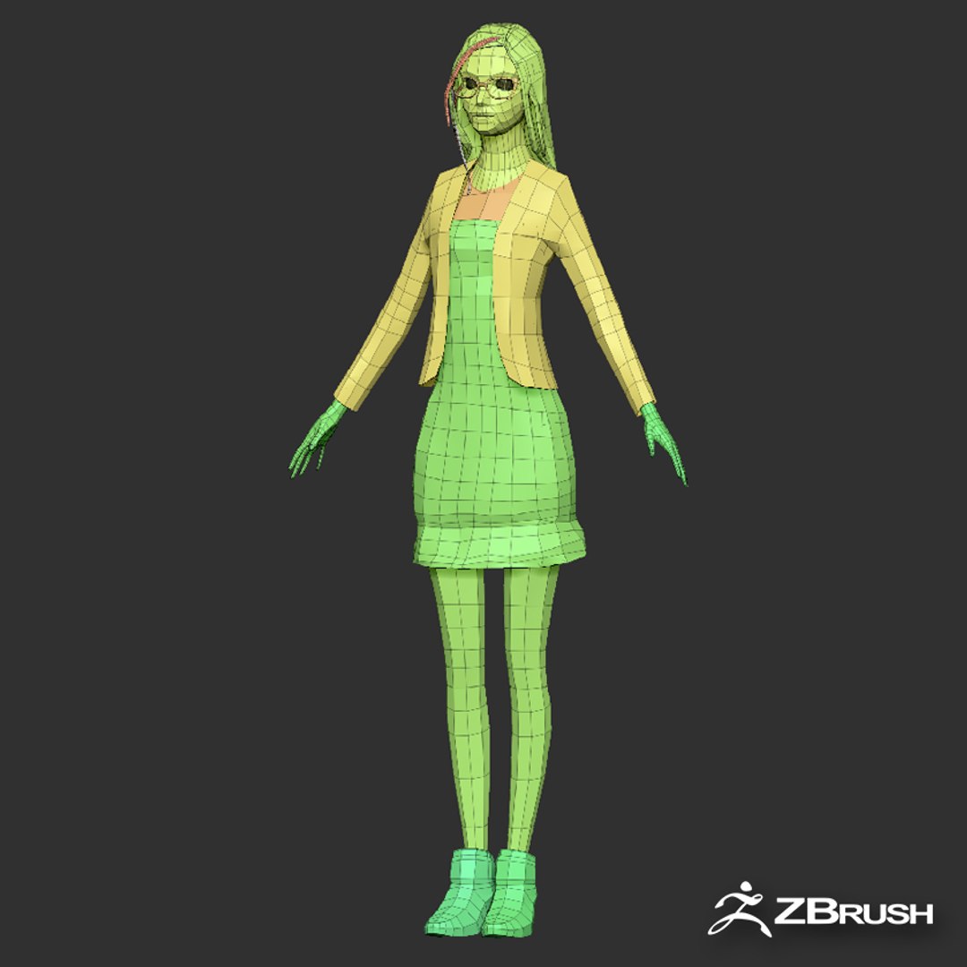 Anime Female Character Games Model - TurboSquid 1287074