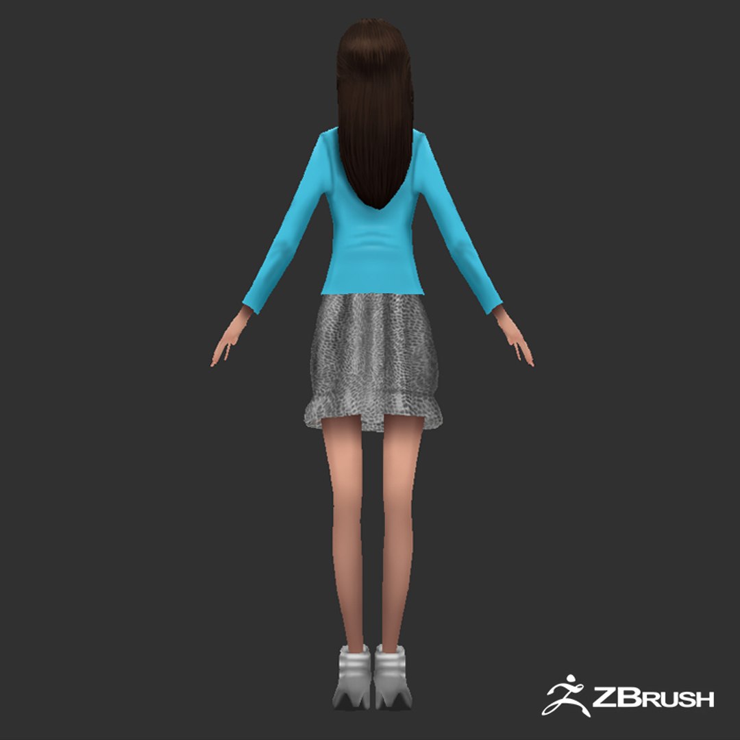 Anime Female Character Games Model - TurboSquid 1287074