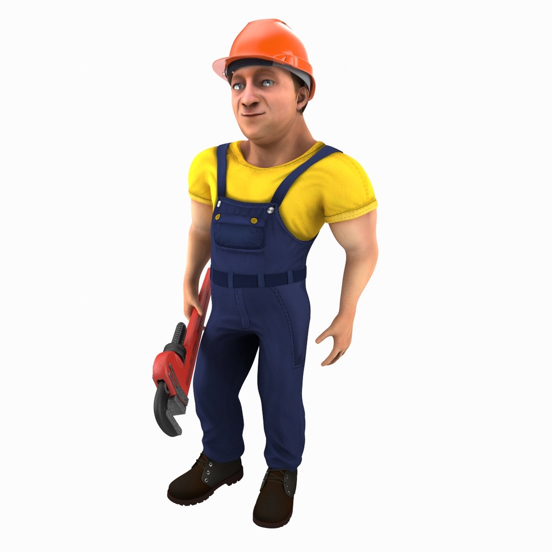Man Worker 3d Model