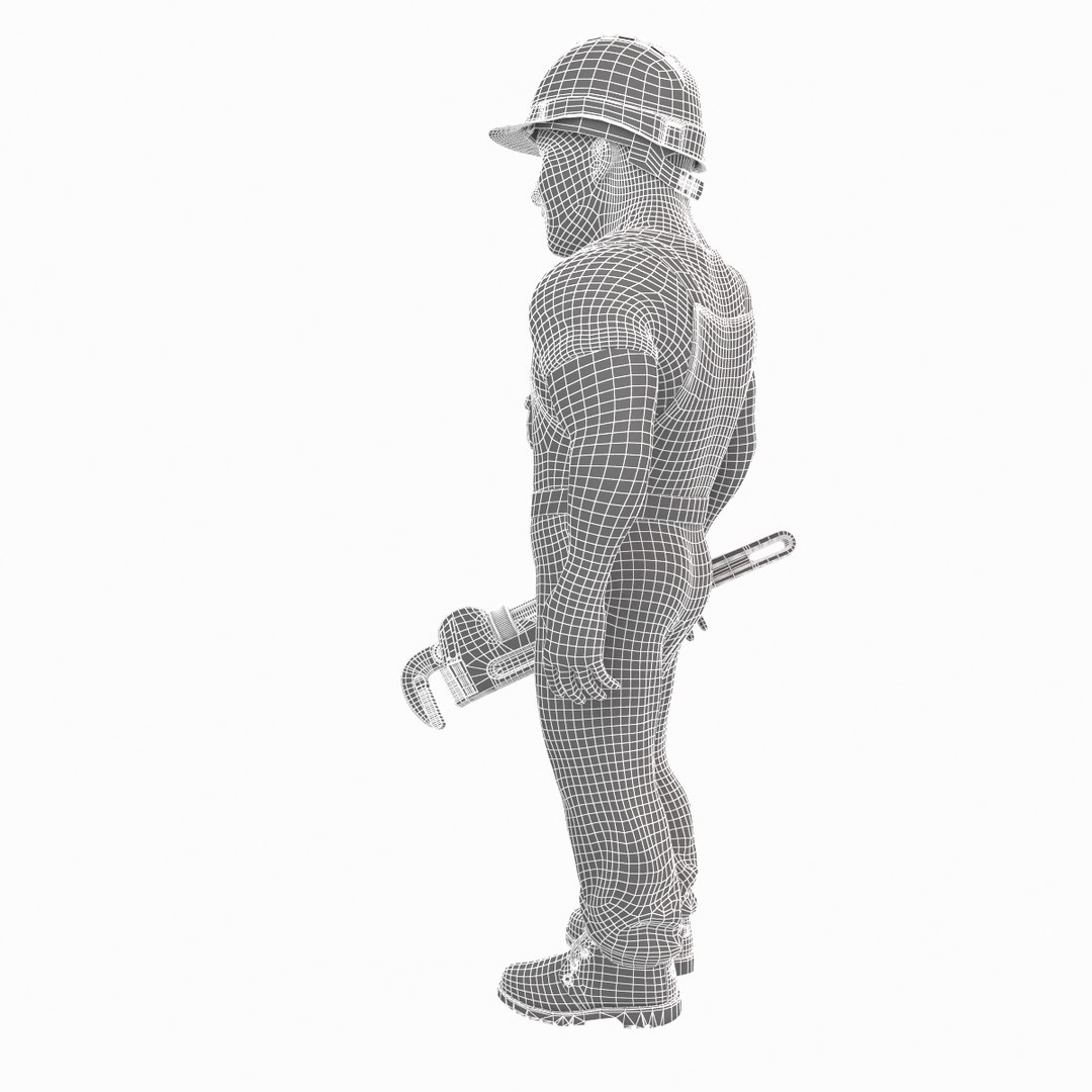 Man Worker 3d Model