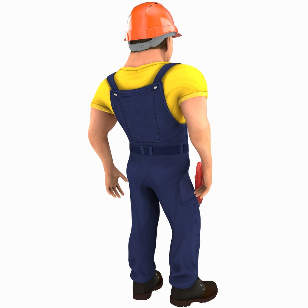 Man Worker 3d Model