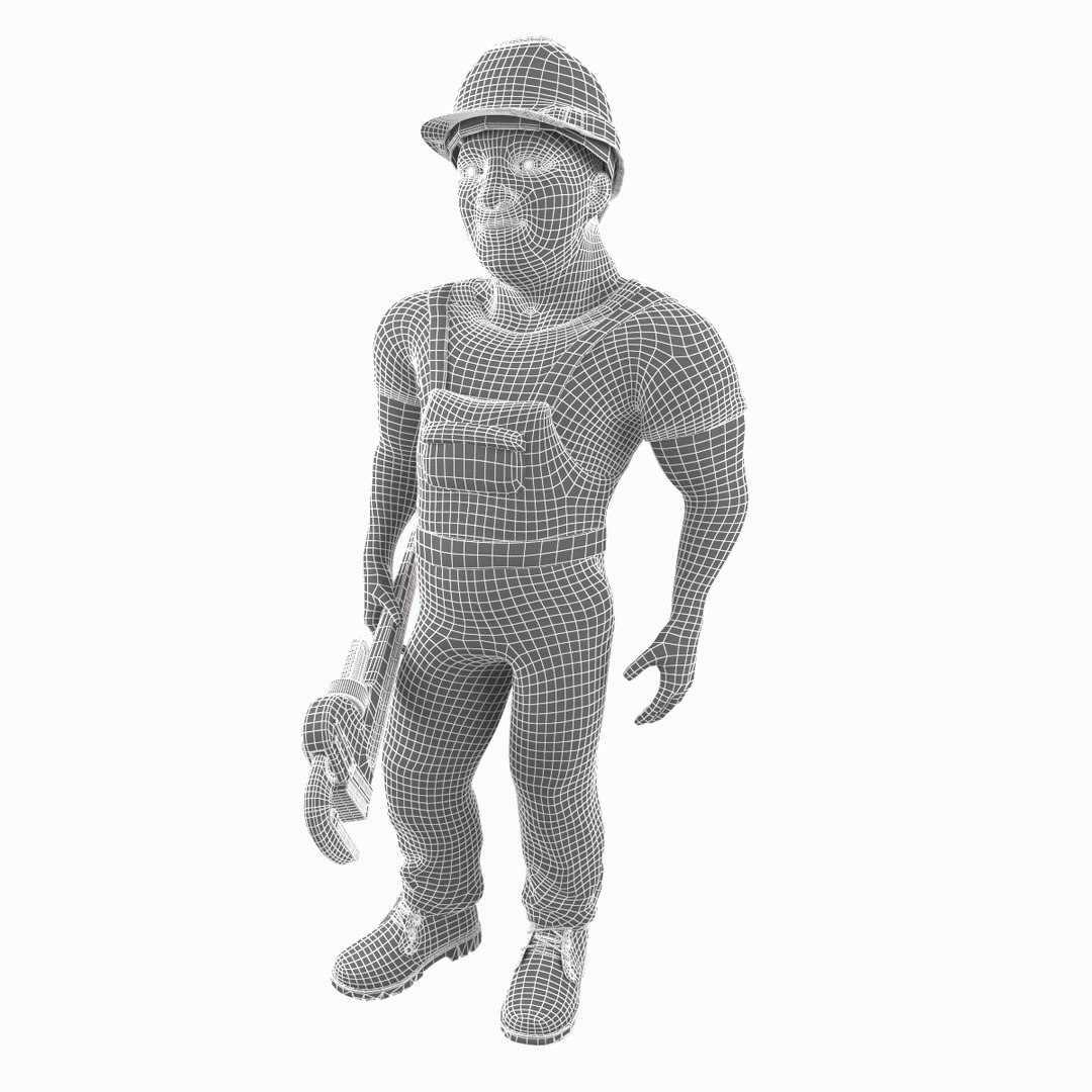 Man Worker 3d Model