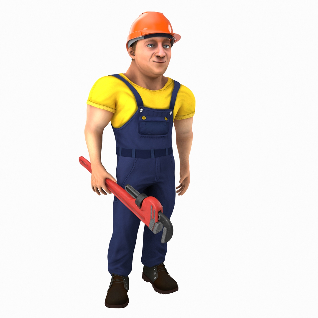 Man Worker 3d Model