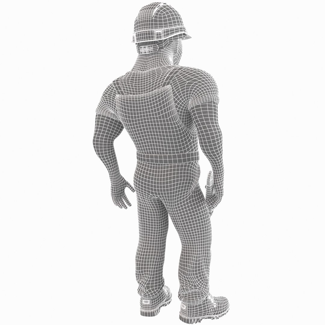 Man Worker 3d Model