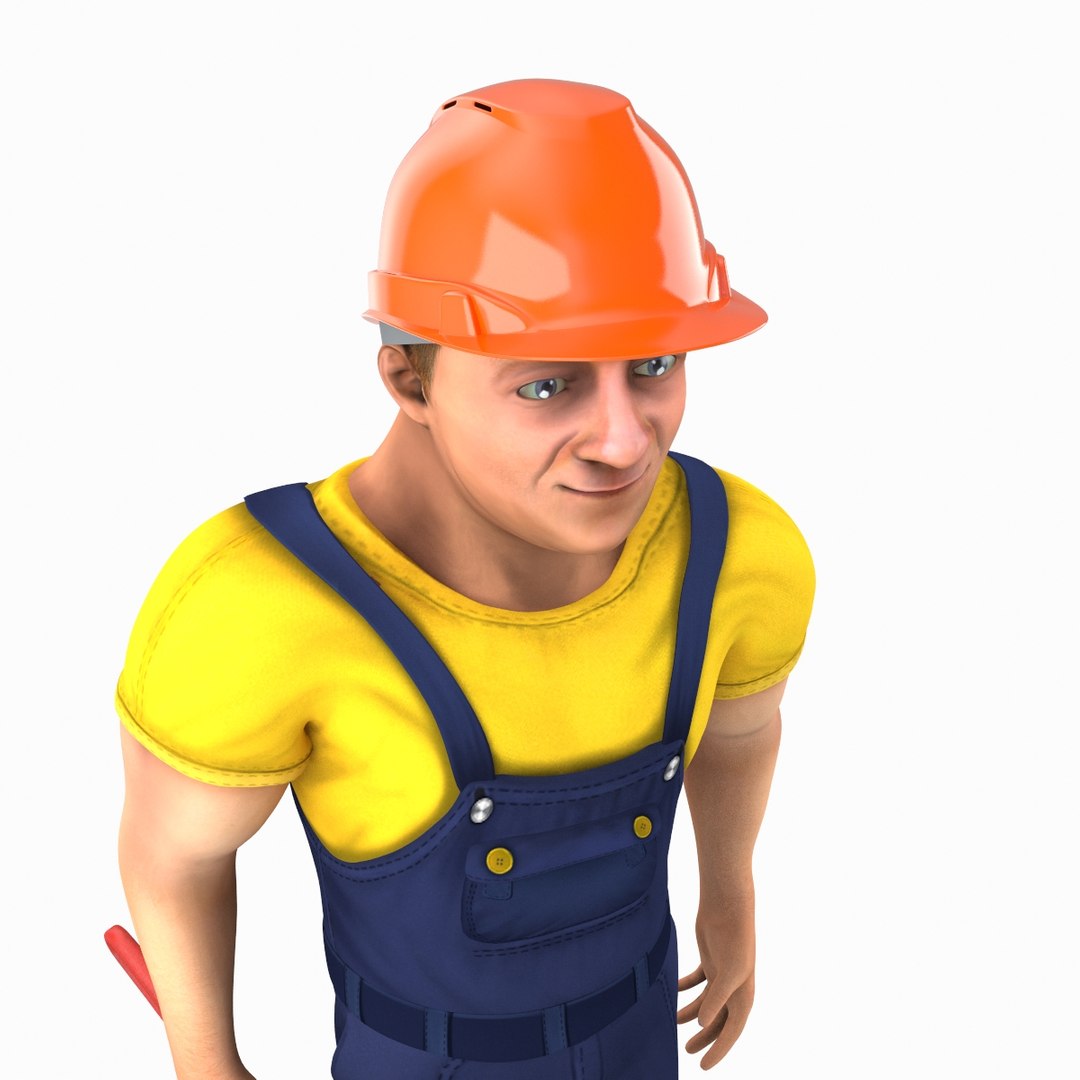 Man Worker 3d Model