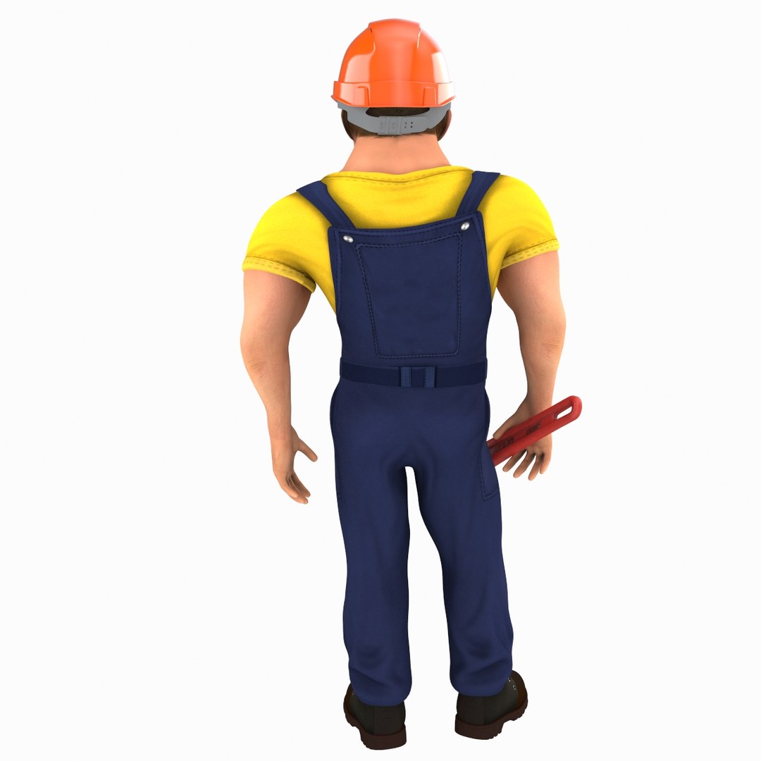 Man Worker 3d Model