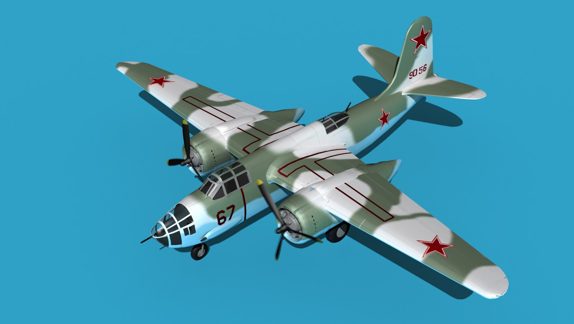 Douglas DB-7 Boston Mk II V01 CCCP Model - TurboSquid 1917743