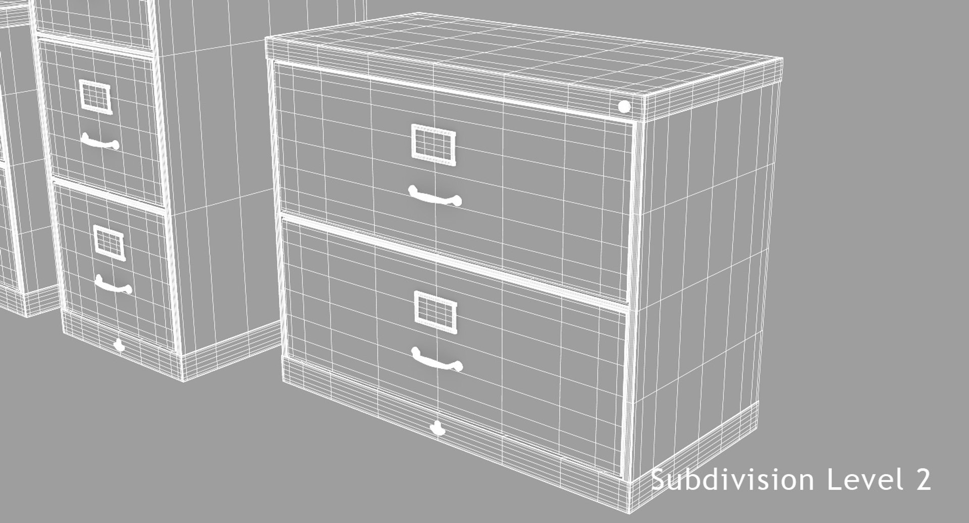 File Cabinet 2 3d Model